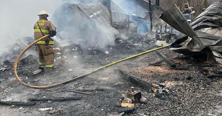 Crews in two counties battle fully involved dwelling fire near Elderton ...