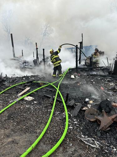 Crews in two counties battle fully involved dwelling fire near Elderton ...