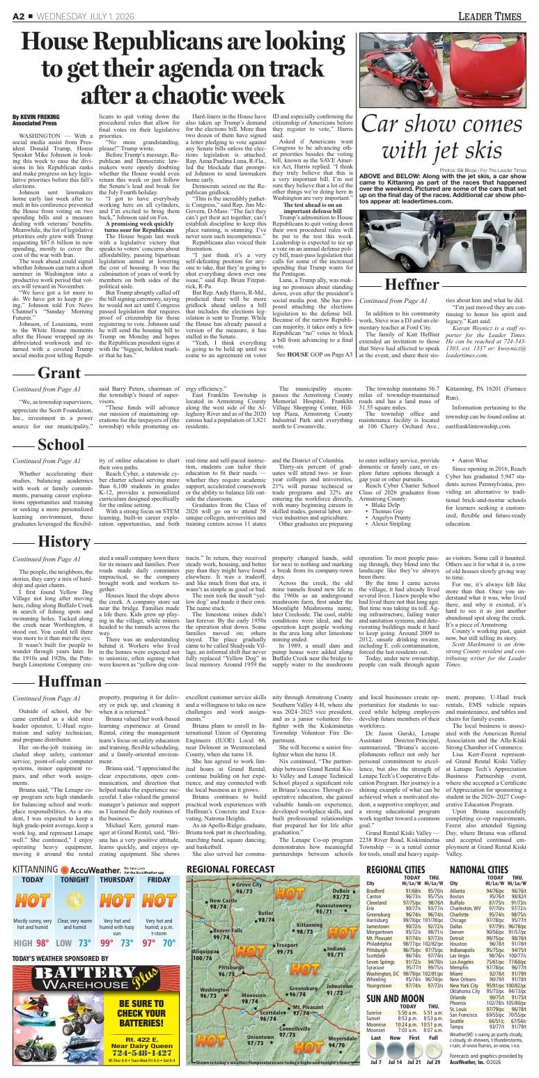 Page A2 | e-Edition | leadertimes.com