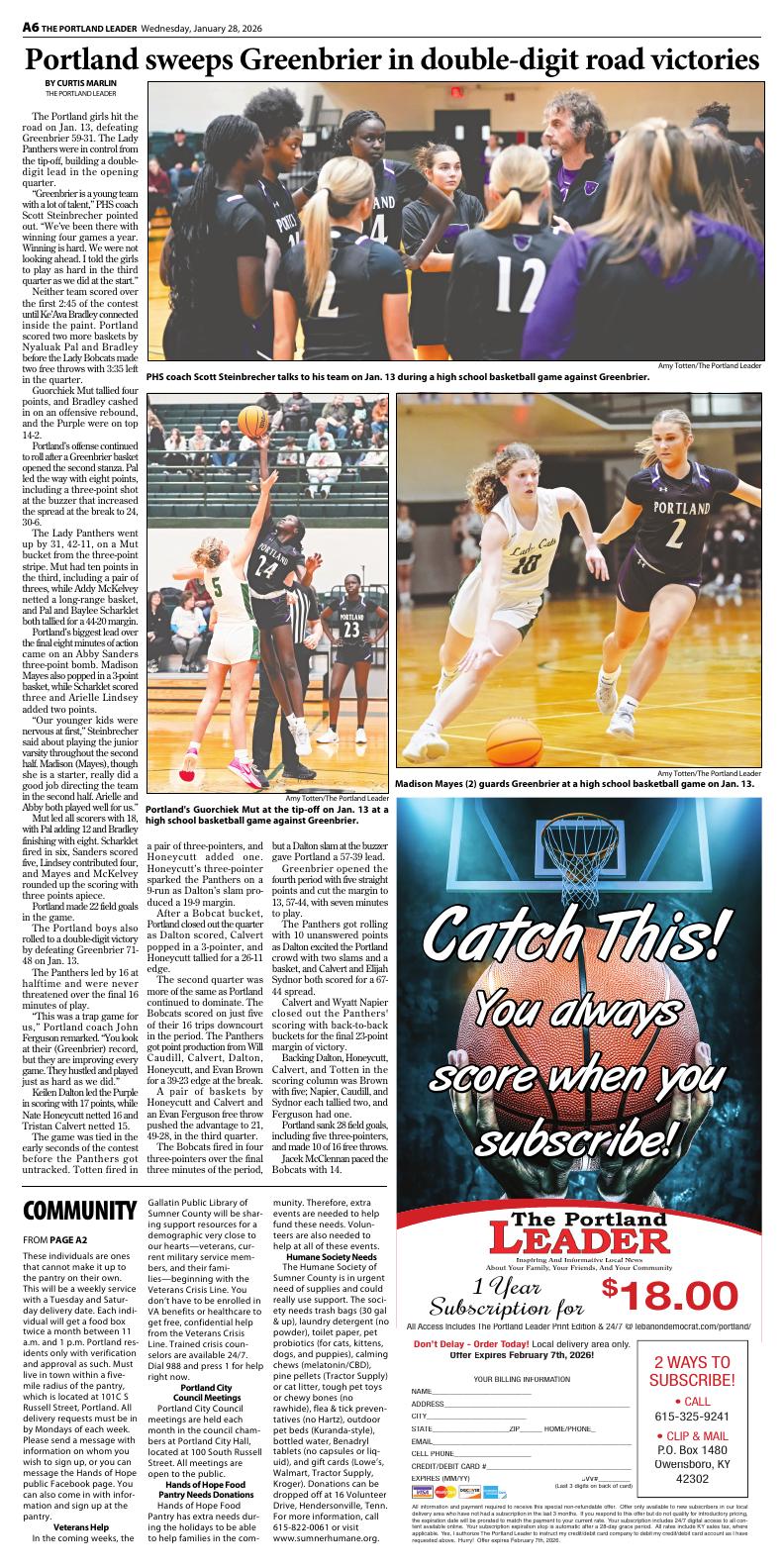 Page A01 | The Portland Leader | lebanondemocrat.com