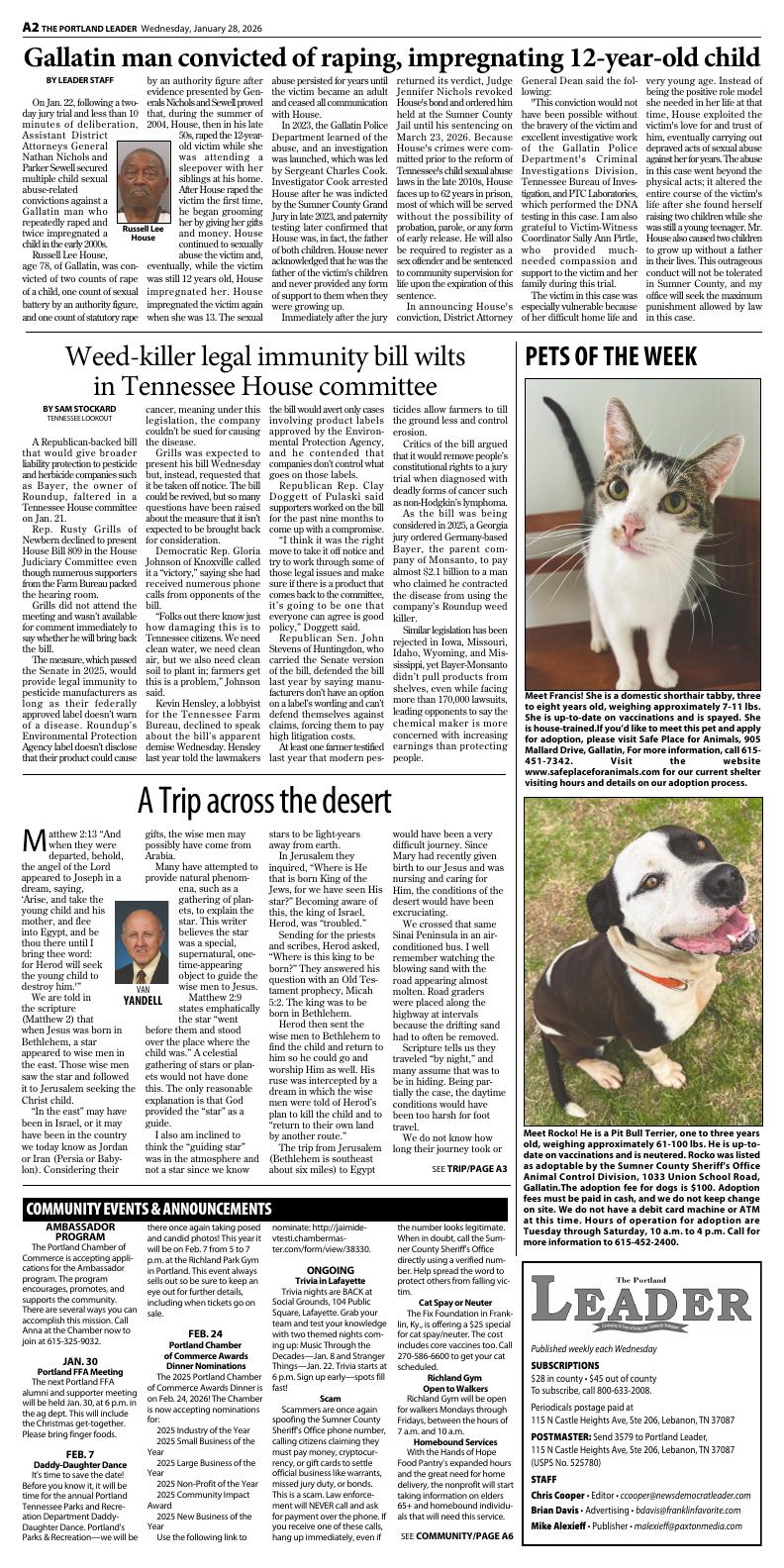 Page A01 | The Portland Leader | lebanondemocrat.com