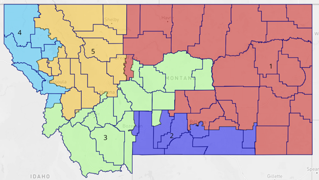 Central Montana in different Public Service Commission District under ...
