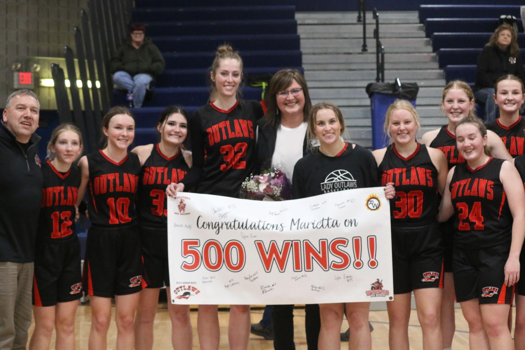Roy-Winifred Coach Marietta Boyce earns 500th career win; Lady Outlaws ...
