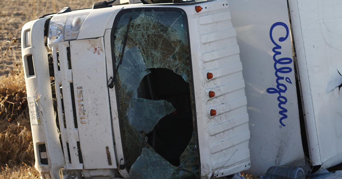 Culligan driver ejected after vehicle rolls, strikes and damages ...