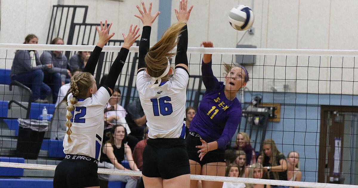 Overton Eagles volleyball holds triangular against S-E-M and Axtell