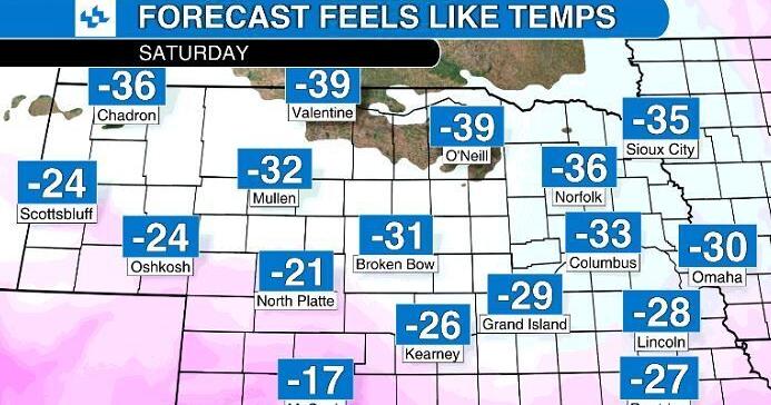 Extreme cold weather forecast for nebraska