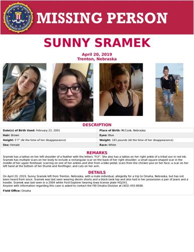 FBI Seeking information on Missing Trenton woman, Sunny Sramek