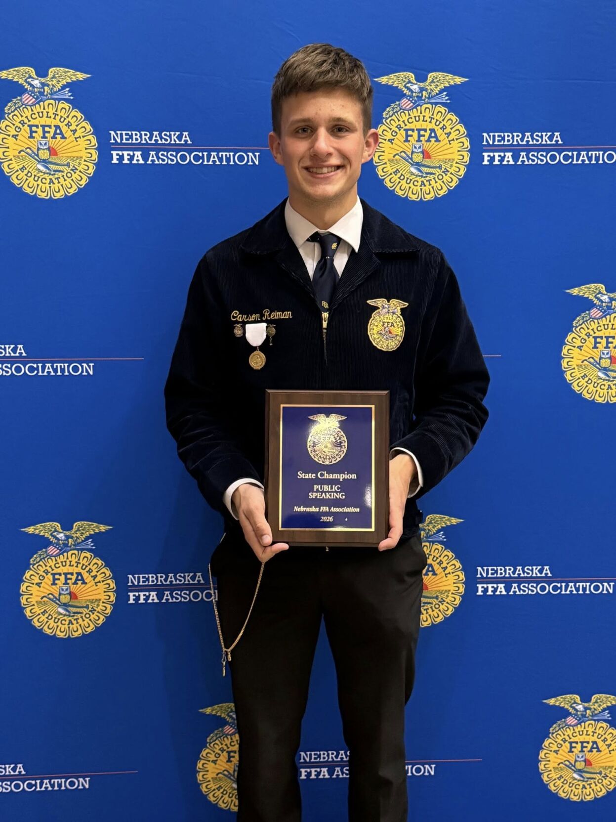 Gothenburg's Reiman earns speech titles, FFA presidency