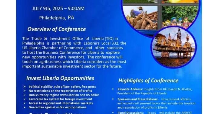 JOIN US!!! in Philadelphia for the Business Conference for Liberia ...