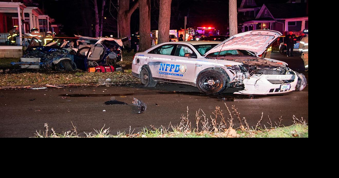 Driver arrested after car crashes into Falls police cruiser | Crime ...