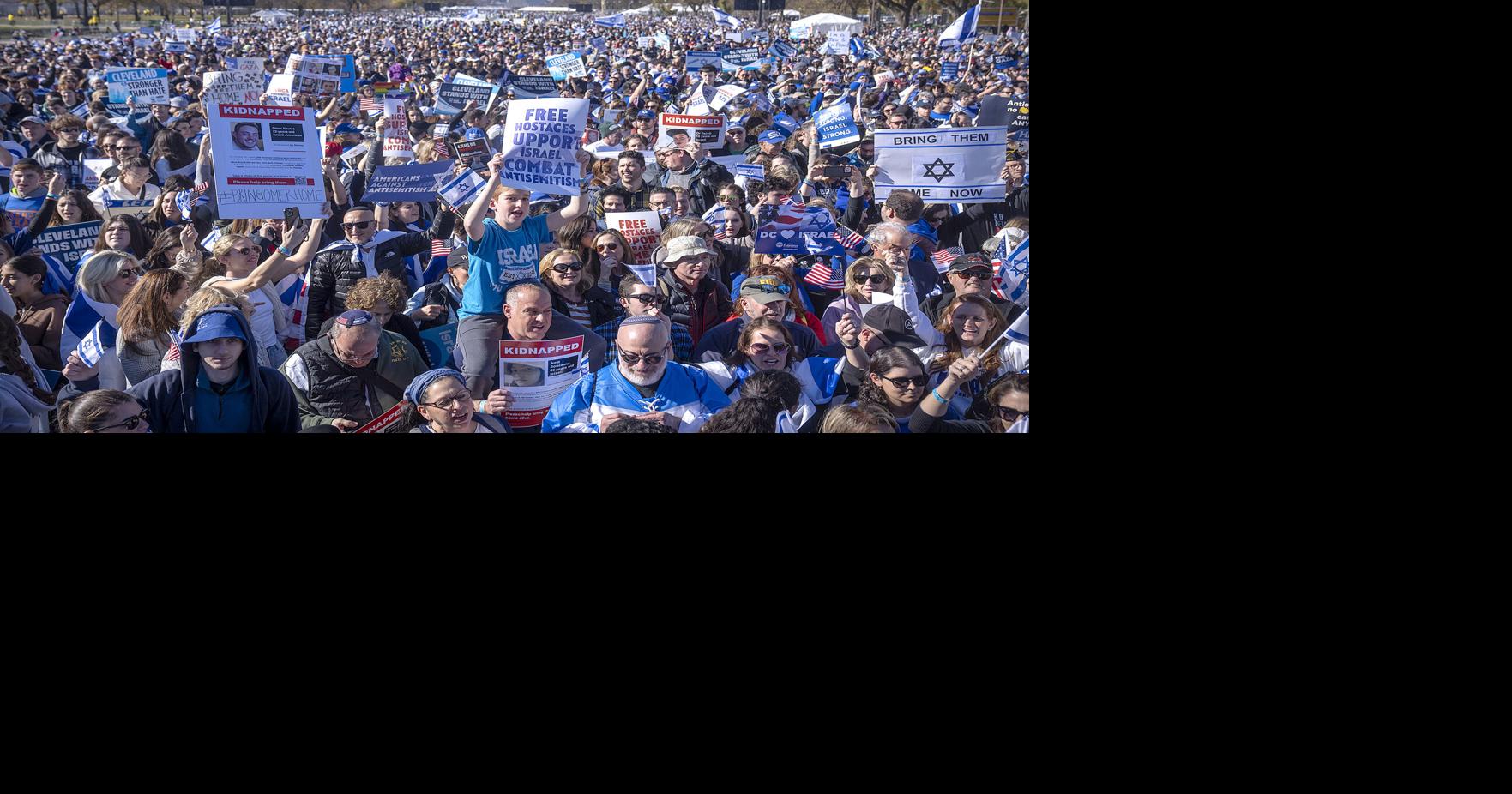 Tens of thousands of supporters of Israel rally in Washington, crying ...