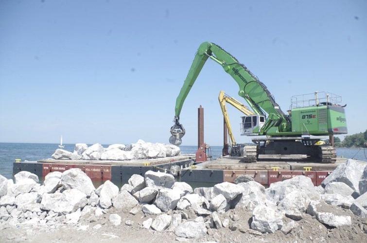 Olcott Harbor gains a bolstered barrier | Local News | lockportjournal.com