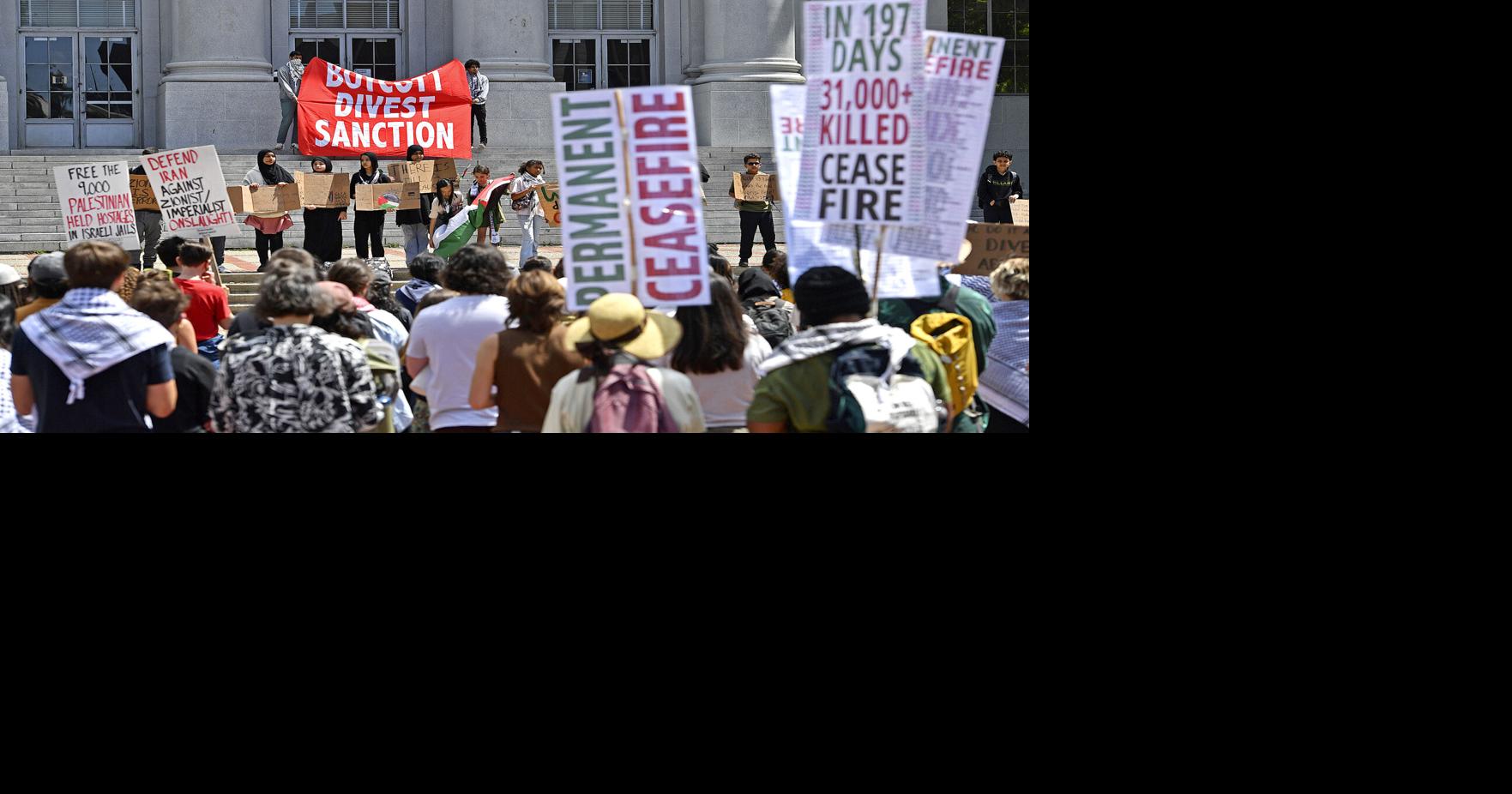 Students protesting on campuses across US ask colleges to cut investments supporting Israel ...
