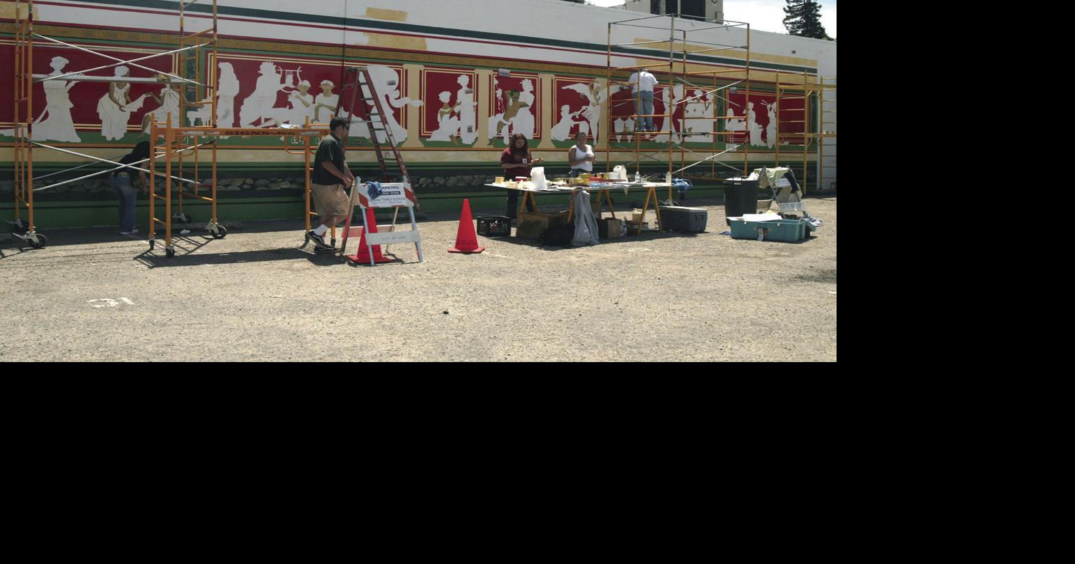 Lodi’s centennial mural painted over to make building repairs | News ...