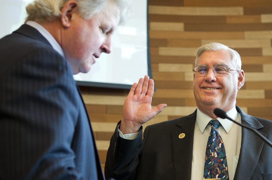 Packed crowd comes to see Ken Vogel, Larry Ruhstaller sworn in as ...