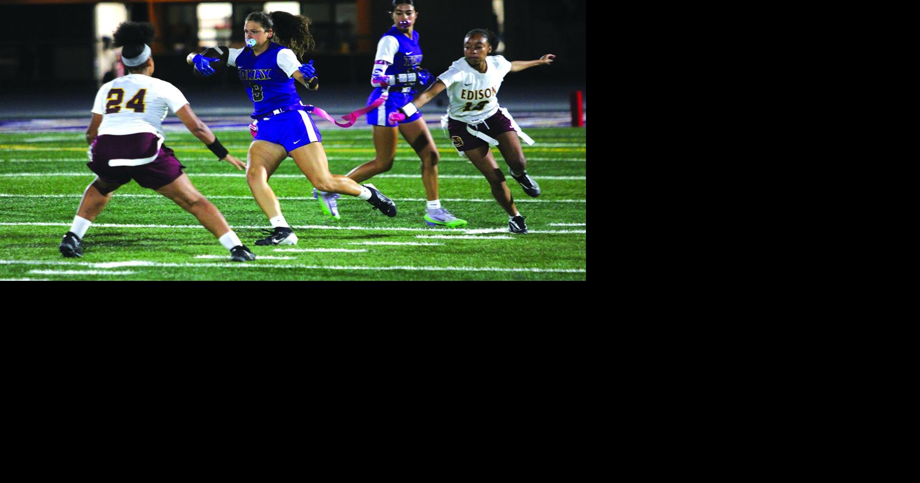 High school flag football: Tigers roll past Edison with five TDs to ...