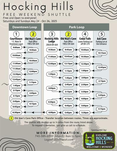 Free weekend park shuttle service now running | News | logandaily.com