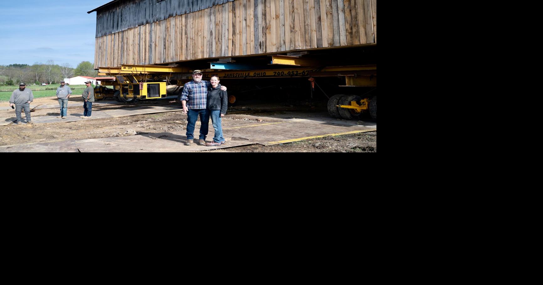 After short rain delay, historic barn moved to new site | News ...