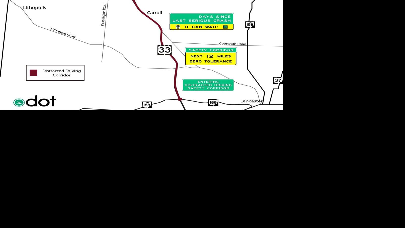 ODOT announces the latest distracted driving safety corridor in Central ...