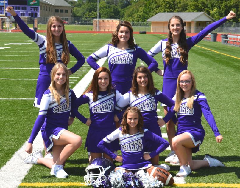 Eighth-grade football cheerleaders | Sports | logandaily.com
