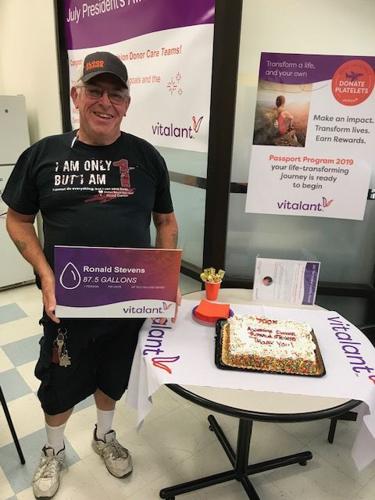 700 Donations, 87 gallons, 2,100 lives saved: Ron Stevens honored by ...