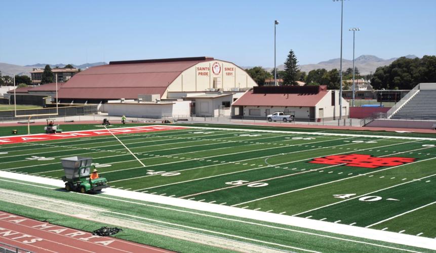 New synthetic turf installed at Santa Maria High School's football ...