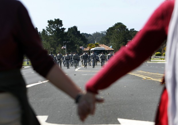Protesters gather at Vandenberg main gate | Vandenberg | lompocrecord.com