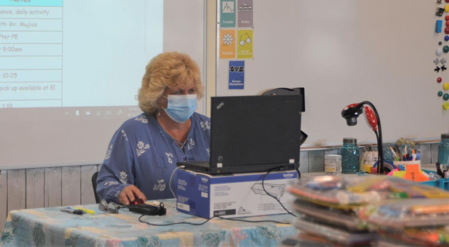 Photos: First virtual day of school at Robert Bruce Elementary in Santa ...