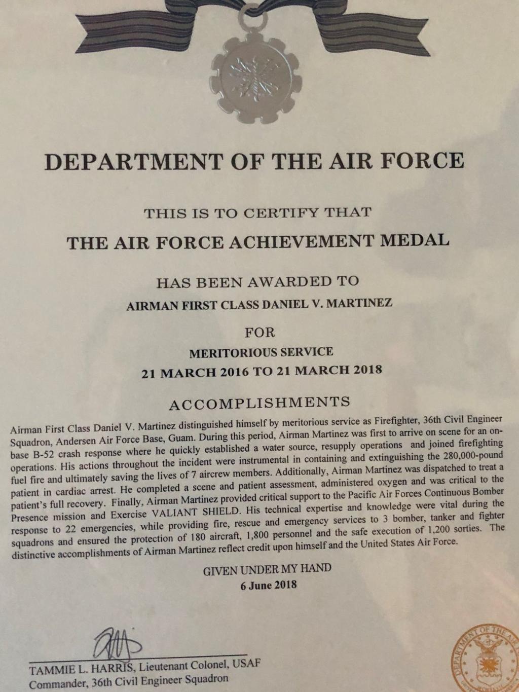 medal citation examples