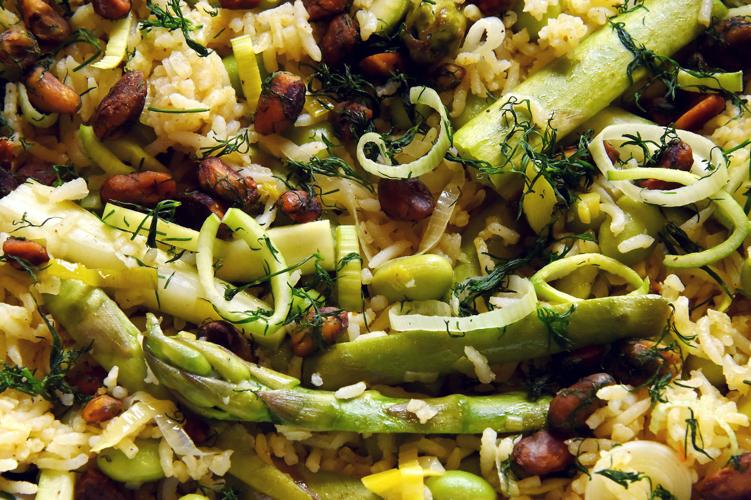 One good meatless recipe: Embrace spring with a green pilaf | Food and ...