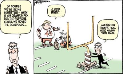 Editorial Cartoon: Moving the goalposts | Editorial | lompocrecord.com