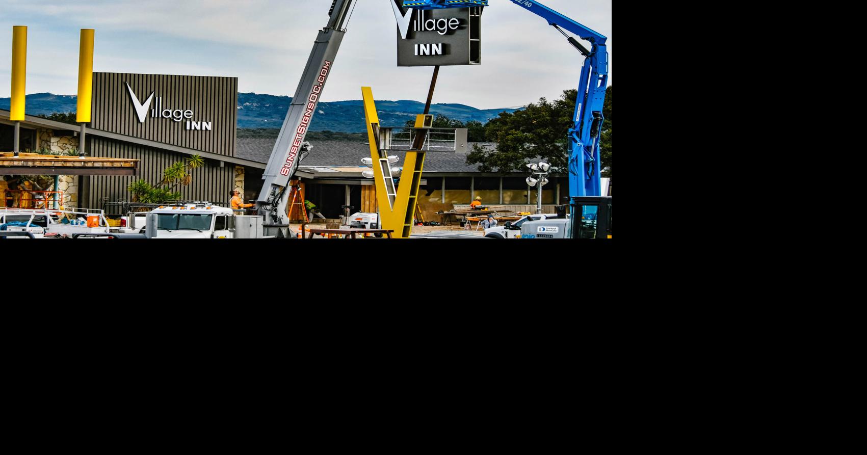 1960s era signage goes up at Lompoc's Village Inn resort ahead of June ...