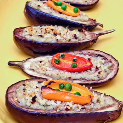 how to cook eggplant and keep it purple