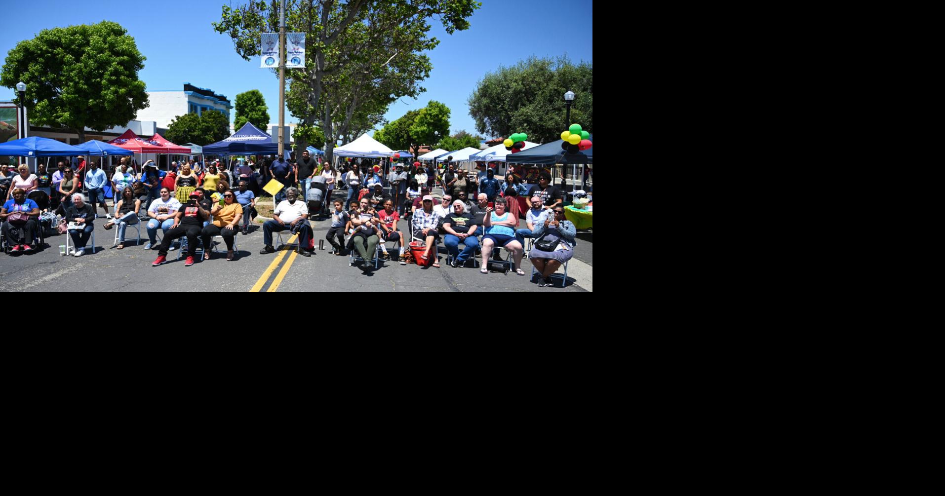 Community members celebrate Juneteenth in Old Town Lompoc Saturday ...
