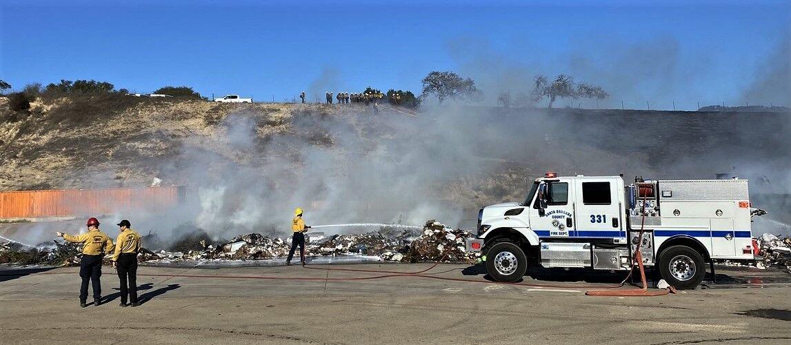 Burning trash sparks small wildfire at transfer station near Los Olivos ...