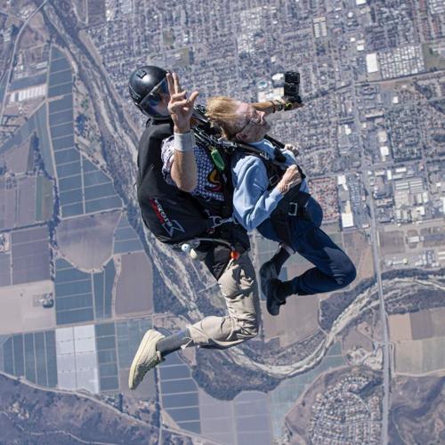 84-year-old parachuting champion jumps 3X with Skydive Santa Barbara in ...