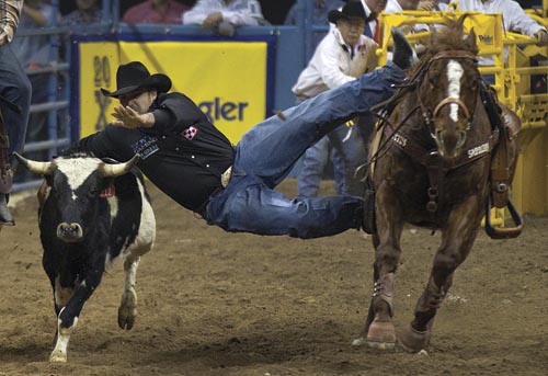 Branquinho wins third steer wrestling championship | Rodeo ...