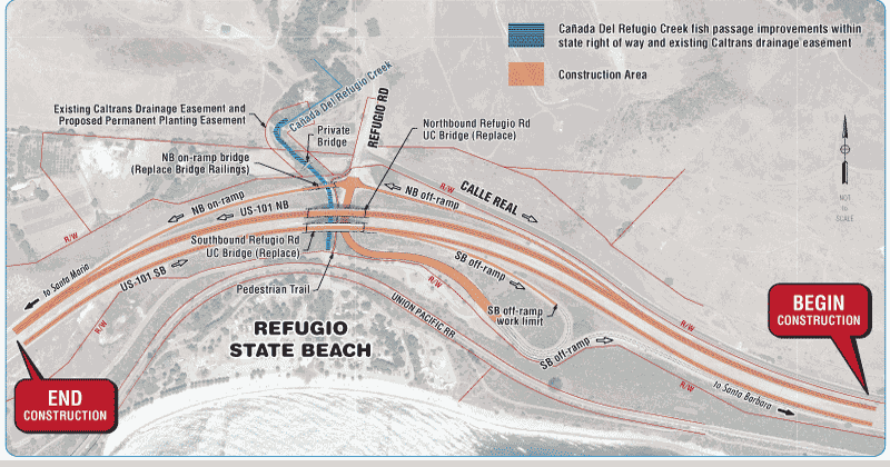 Roadwork on Hwy 101 near Refugio Beach begins this month | Local News ...