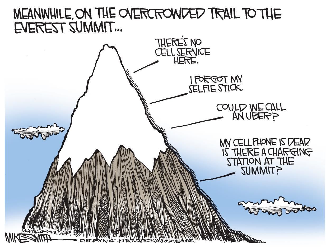 Editorial cartoon: Overcrowded Everest | Editorial | lompocrecord.com