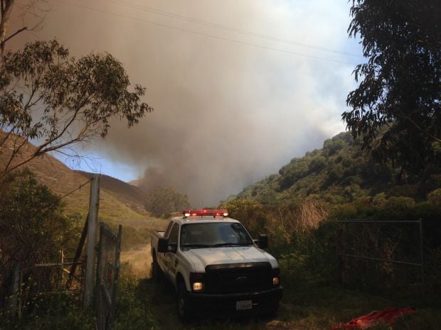 Fast-moving brush fire at Miguelito Canyon in Lompoc prompts ...