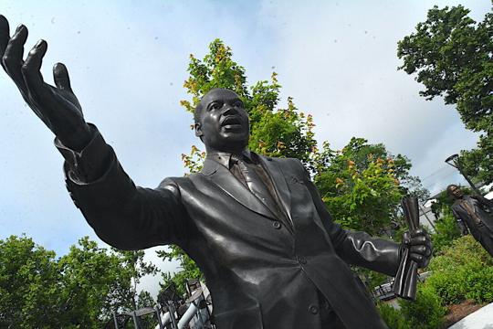 King, Obama Statues Unveiled at Douglass Community Center | News ...
