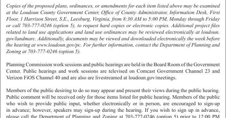 Loudoun County Planning Commission Public Hearing 100925 | Public ...