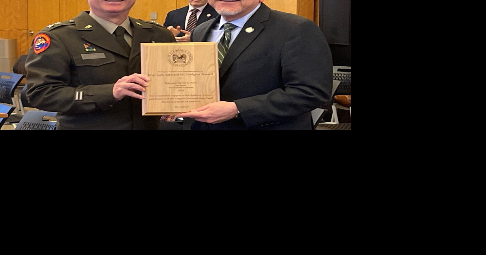Reid presented with Brig. Gen. Edward Hudgins Award | Loudoun ...