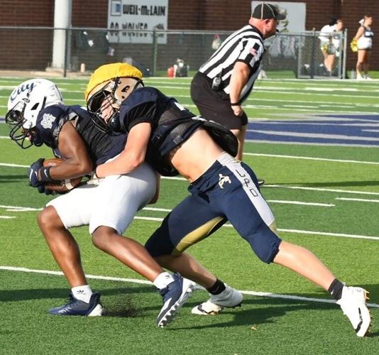 New Prairie at Michigan City football scrimmage photo gallery by Mike ...