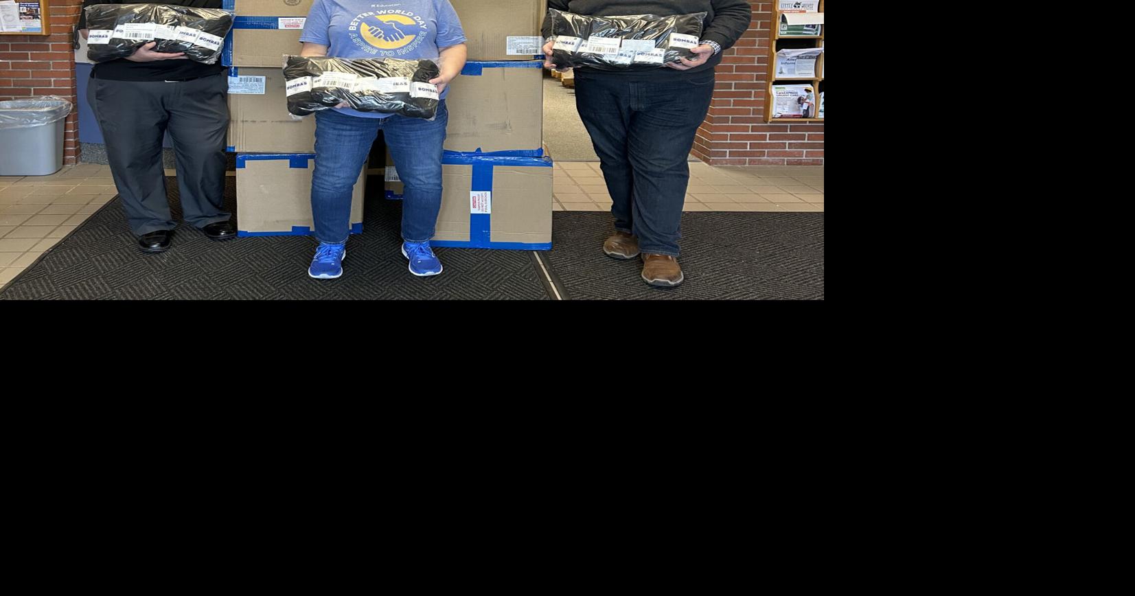 Sock donation helps shelter guests, MCAS students in need | Local News ...