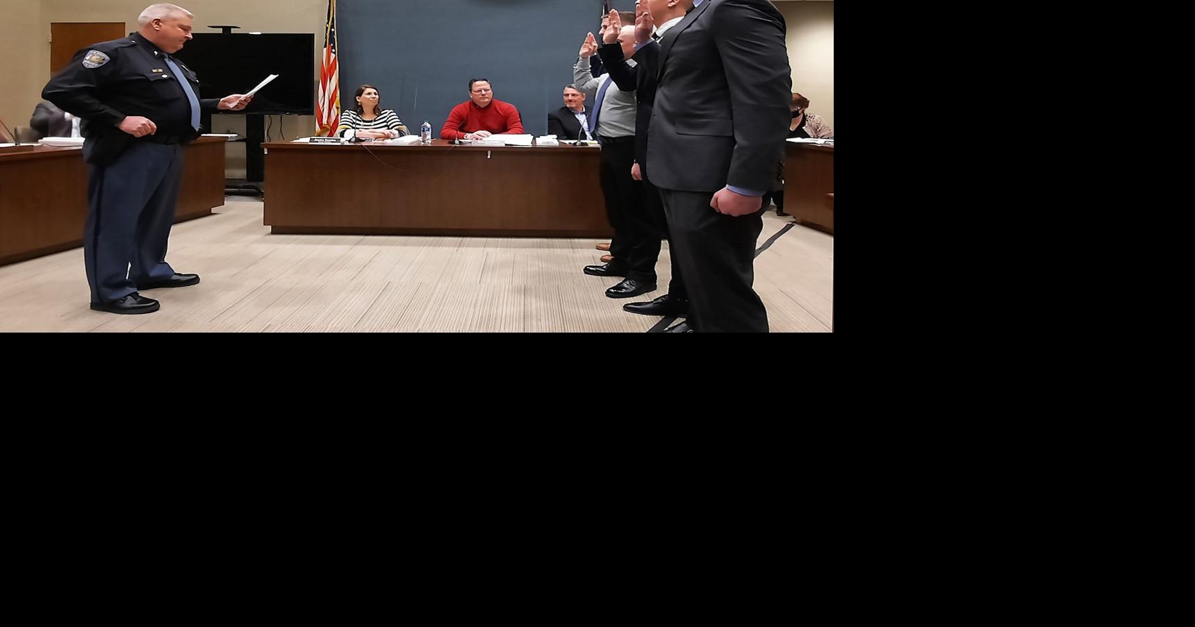 La Porte Police Department swears in new officers as it nears full ...
