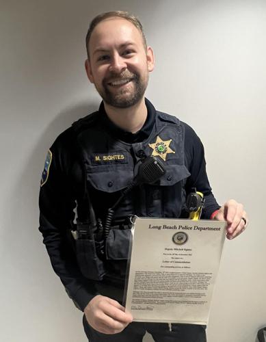 Long Beach Police officer honored for helping rescue man trapped in ...