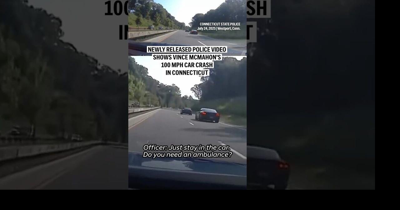 Newly released police video shows Vince McMahon's 100 mph car crash in ...