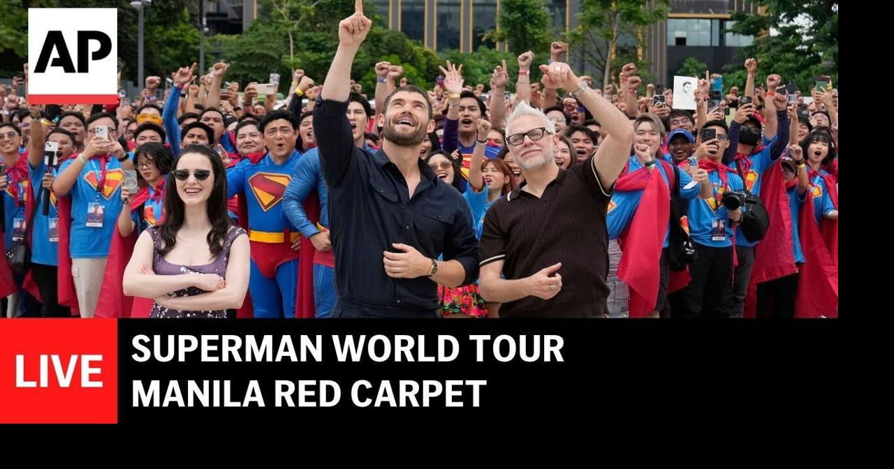 Superman world tour LIVE: Red carpet in Manila | Ap Video ...