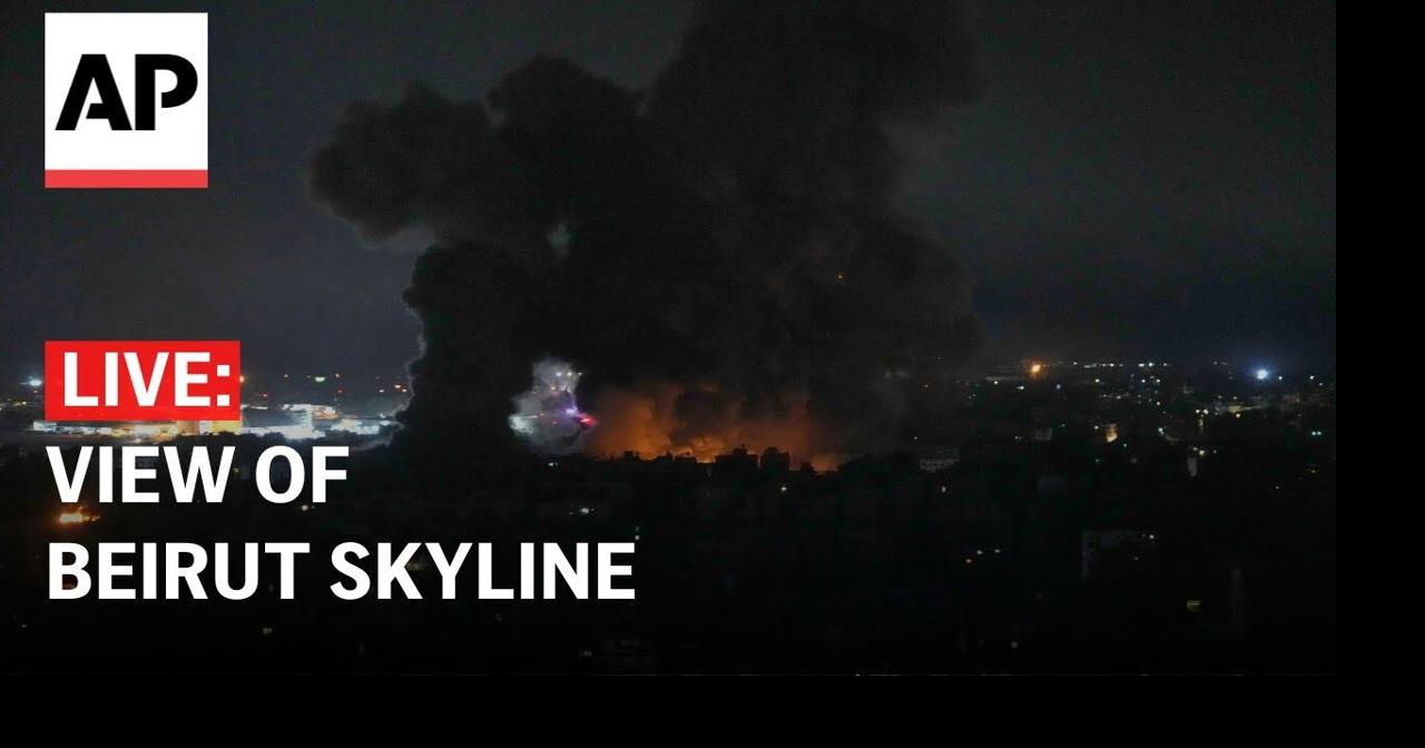 LIVE: View of Beirut skyline as Israeli airstrikes cut off key crossing ...